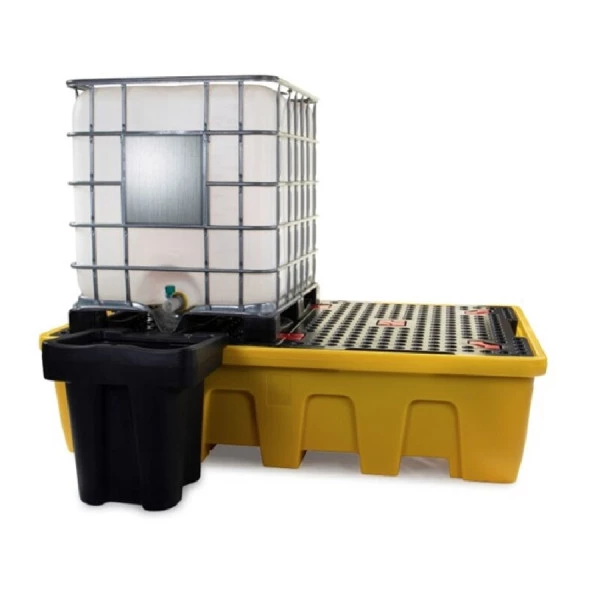 Bac de rétention plastique 1200l empilable - 2 IBC | Axess Industries