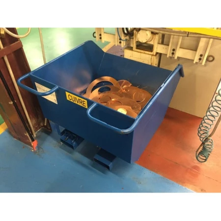 Mini benne basculante basse sur roues - 220 à 660 L | Axess Industries