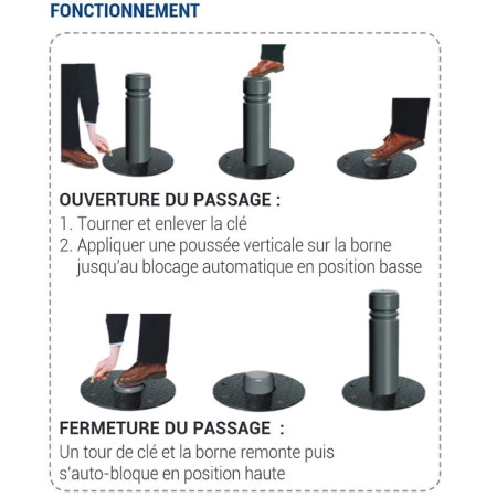 Borne rétractable | Bornes et potelets | Axess Industries