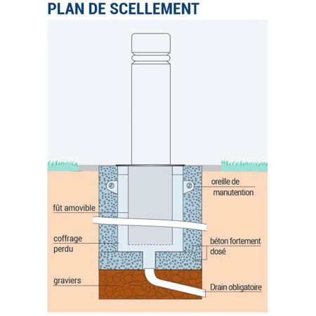 Borne rétractable | Bornes et potelets | Axess Industries