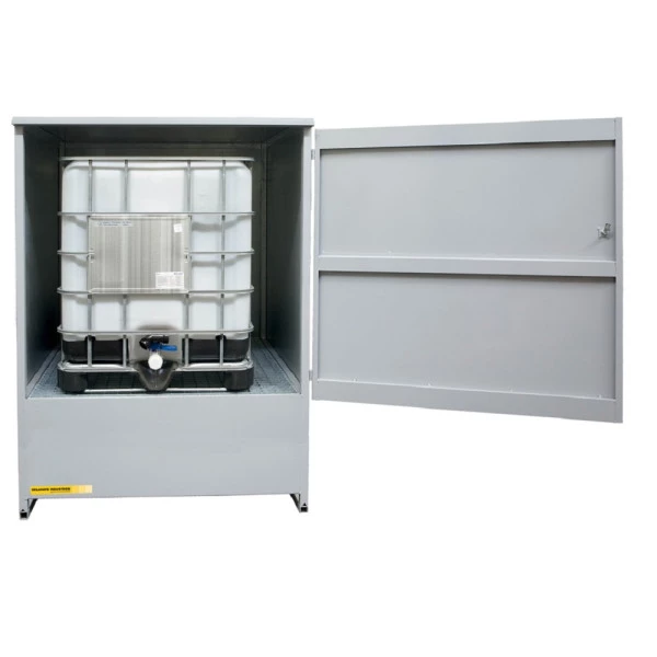 Bac de rétention acier pour 1 IBC | Box de stockage et rétention ...