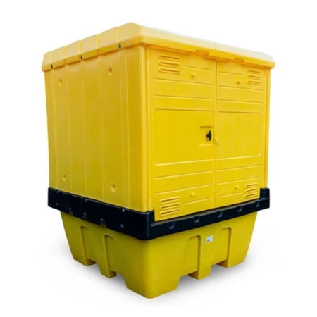Box de rétention plastique avec portes - 1 IBC | Box de stockage et ...