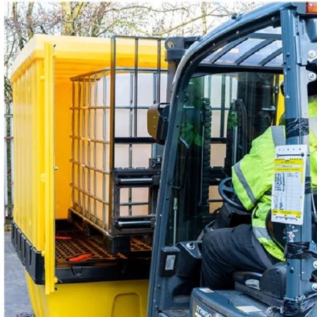 Box de rétention plastique avec portes - 1 IBC | Box de stockage et ...