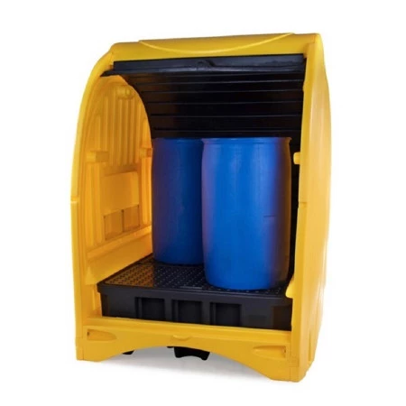 Box de rétention sécurisé en polyéthylène - de 2 à 4 fûts | Box de ...
