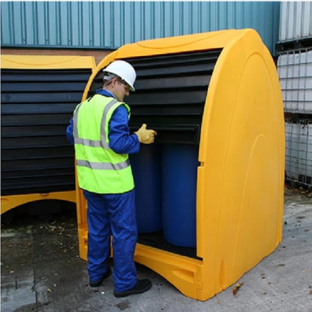 Box de rétention sécurisé en polyéthylène - de 2 à 4 fûts | Box de ...