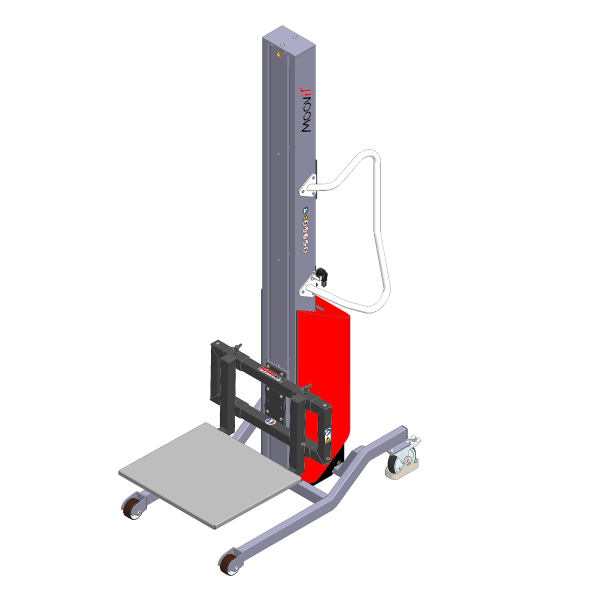 Gerbeur semi-électrique avec fourches coulissantes et plateau 2 ...