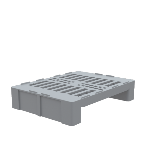 Demi-palette plastique H2 800 x 600 hygiénique pleine | Axess Industries