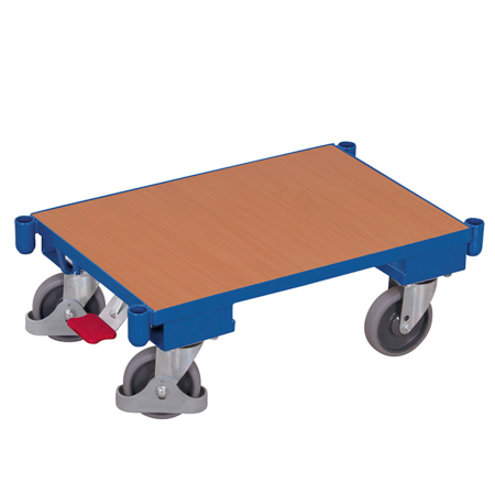 Plateau roulant modulaire en bois avec frein central | Plateaux ...