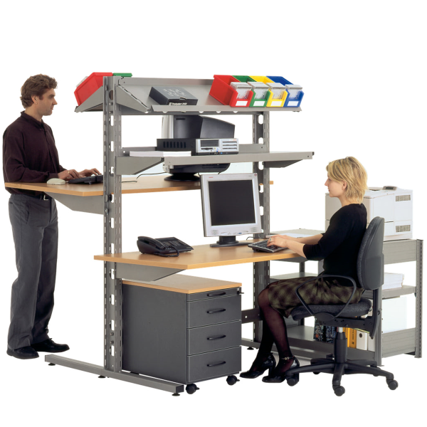 Poste informatique modulaire simple ou double face | Poste de travail ...