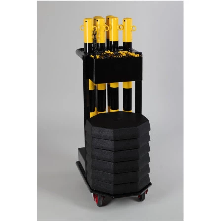 Chariot de transport avec kit de poteaux | Protection des entrepôts ...