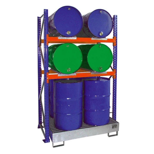 Rack pour fûts 200 L debout couchés - Rétention 200 L | Axess Industries