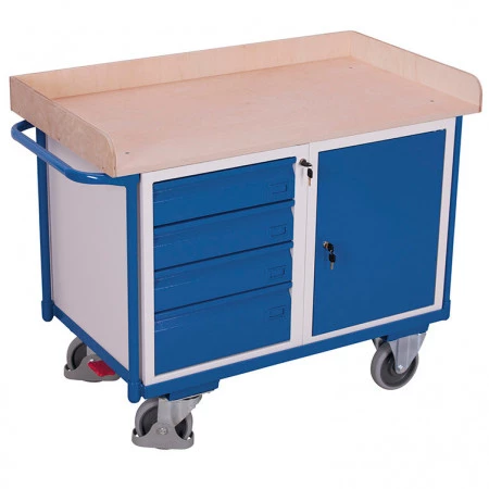 Desserte mobile avec rebords surélevés | Servantes d'atelier et ...