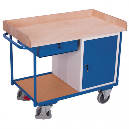 Desserte mobile avec rebords surélevés | Servantes d'atelier et ...