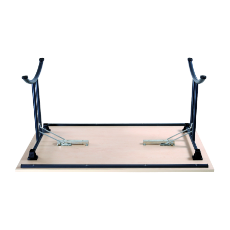 Lot de 2 tables pliantes robustes 180 x80 cm en bois pied gris et ...